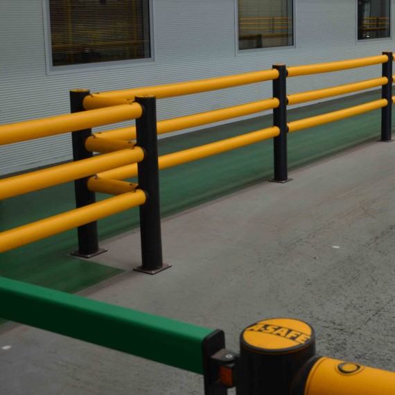THREE-RAIL BARRIER PROVIDES A CLEARLY DEFINED SAFE AREA | Industry ...