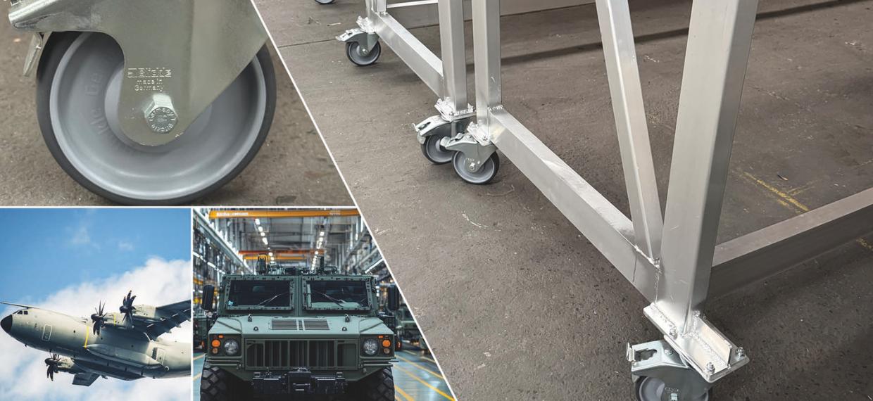 Blickle castors optimise aluminium work platforms for defence ...