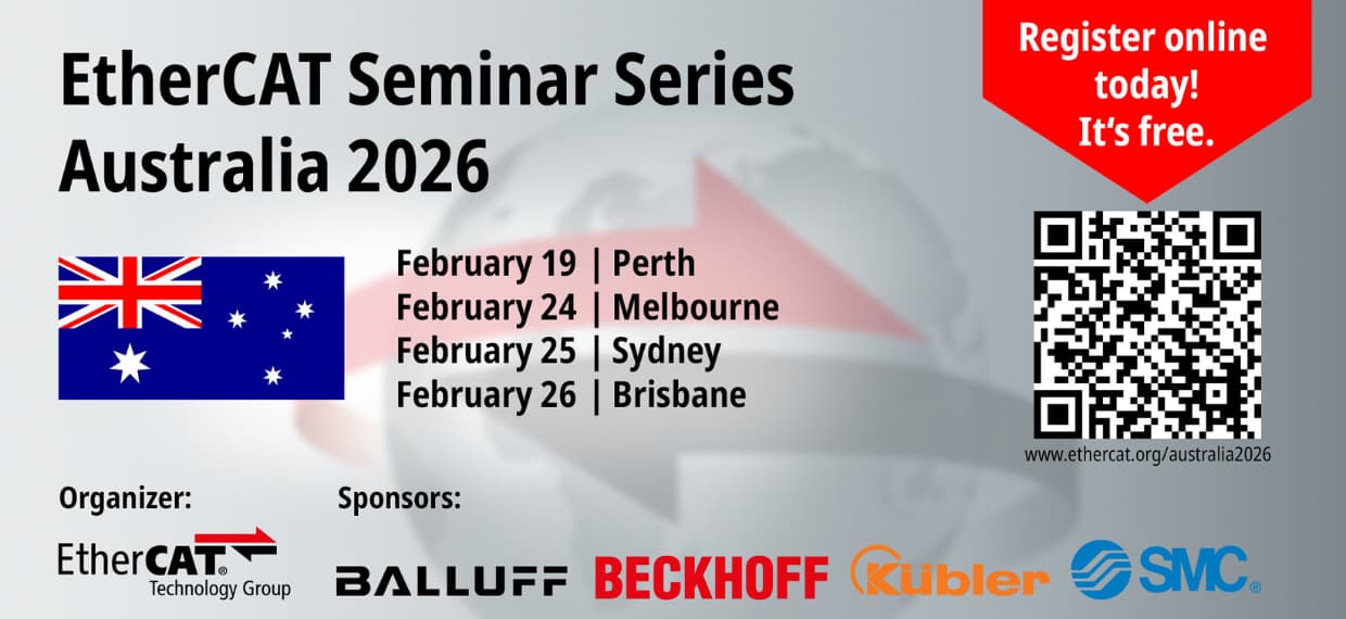 2026 EtherCAT seminar series to launch across Australia | Industry ...