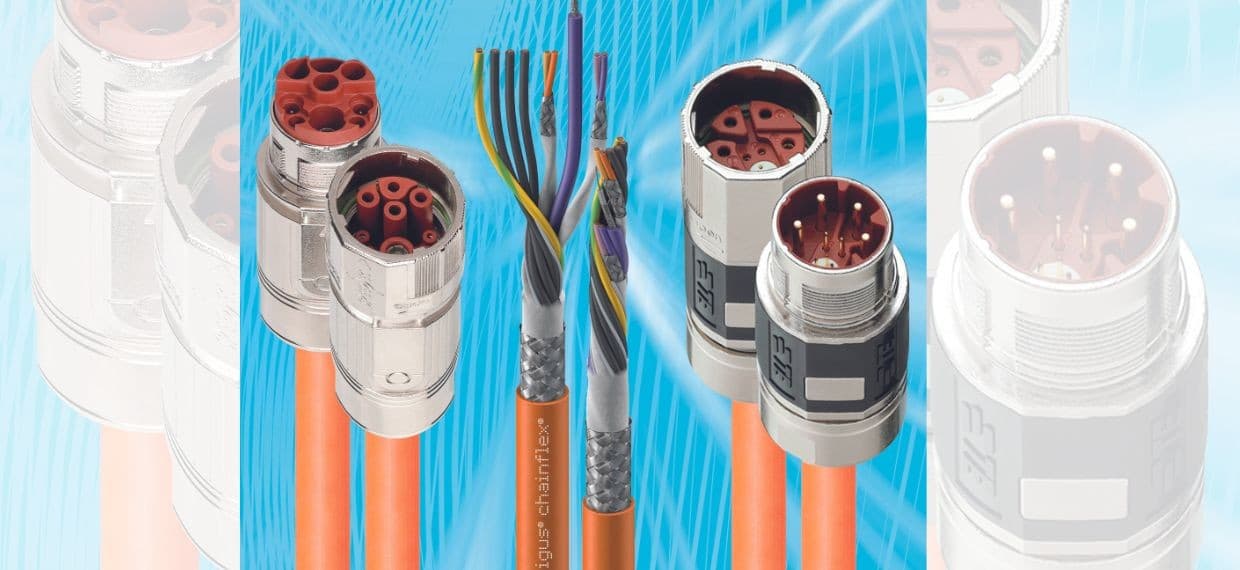 Ready-to-connect igus hybrid cables save space, weight and construction ...