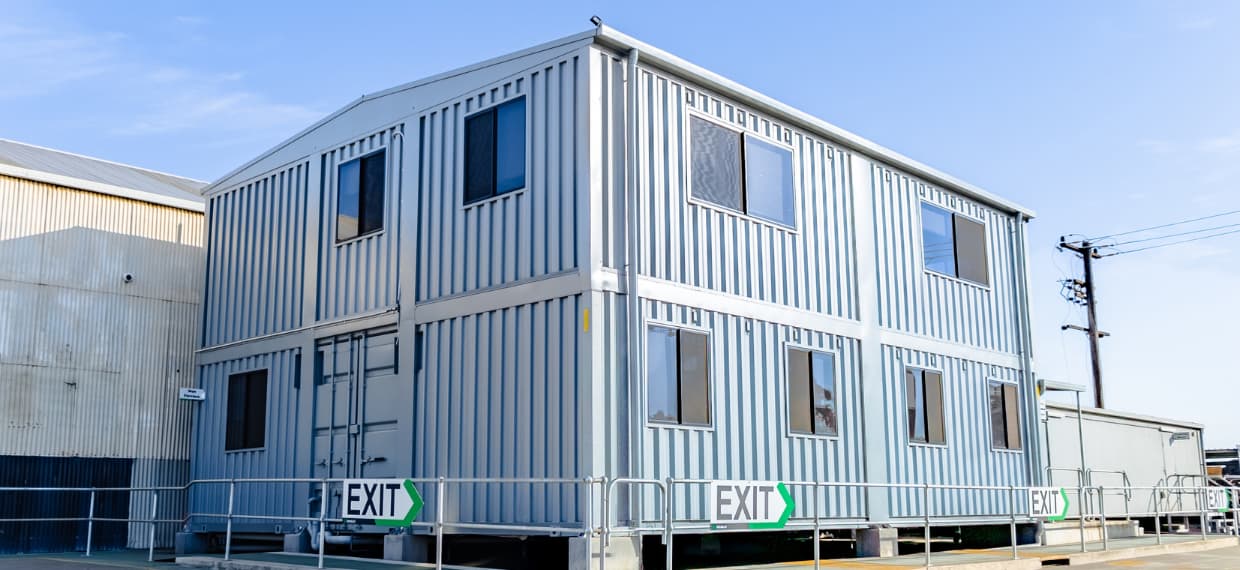 The next level in demountables with Infrabuild’s two-storey container ...
