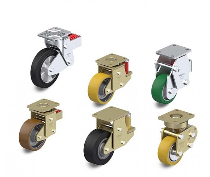 Spring-loaded heavy duty castors - safe transport of sensitive goods ...